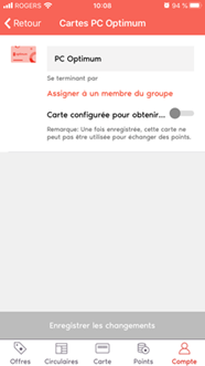 Mettre à jour le statut de votre carte PC Optimum dans l’application PC ...