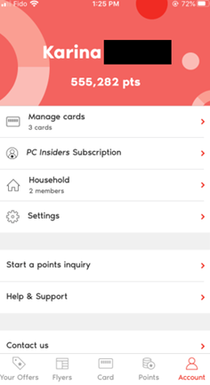 Updating your PC™id password on the PC Optimum App
