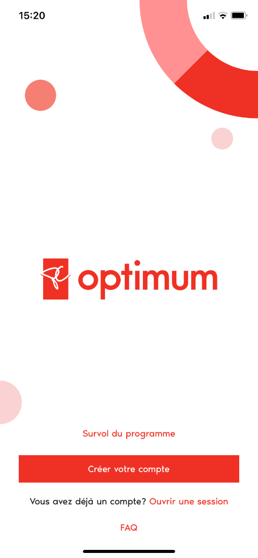 S’inscrire dans l’application PC Optimum