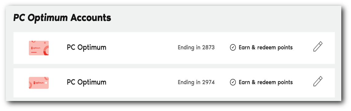 Updating your PC Optimum Card Status on PCOptimum.ca