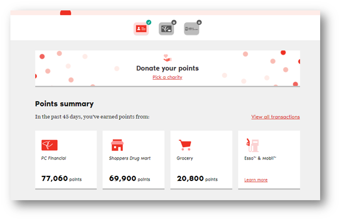 Submitting a points inquiry on PCOptimum.ca