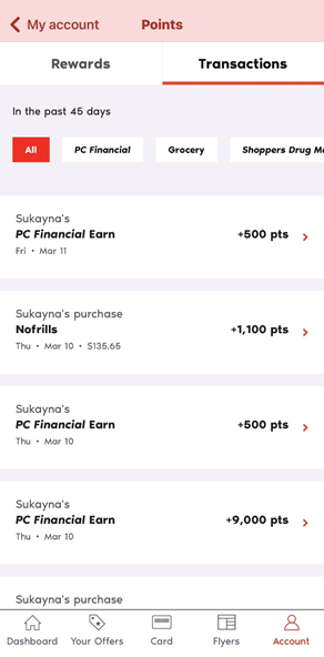 How to View Your Transaction History on Your PC Optimum Account