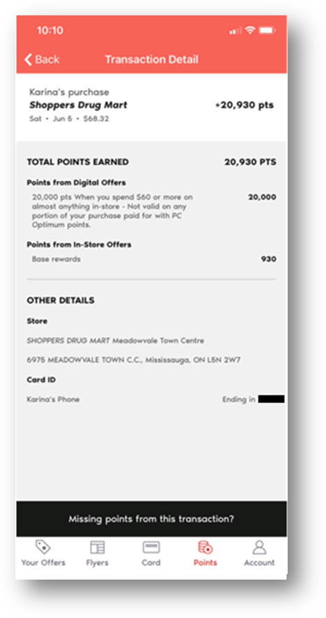 How to View Your Transaction History on Your PC Optimum Account