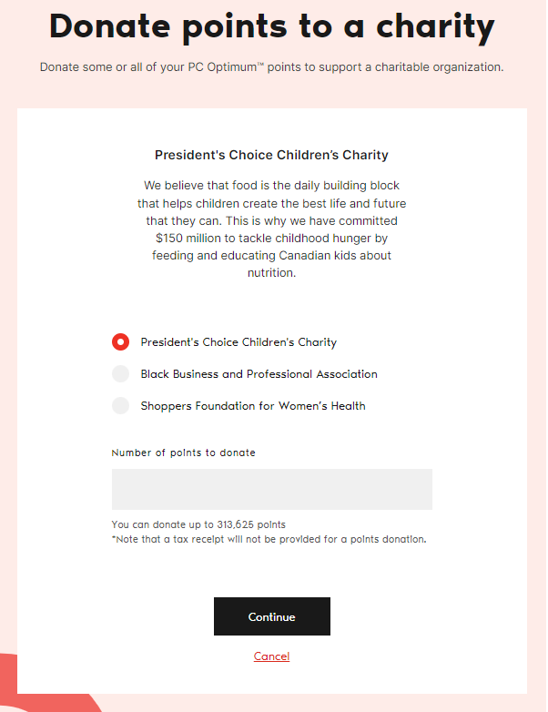 How to Donate Points on PCOptimum.ca