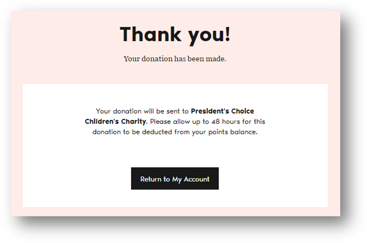 Comment faire un don de points sur PCOptimum.ca