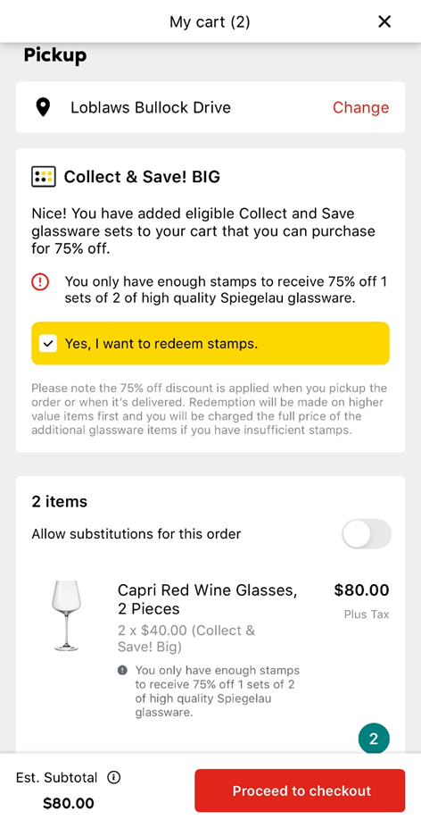 How do I redeem Collect & Save stamps?