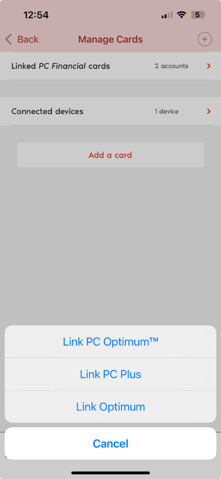How to Add a Card on the PC Optimum App