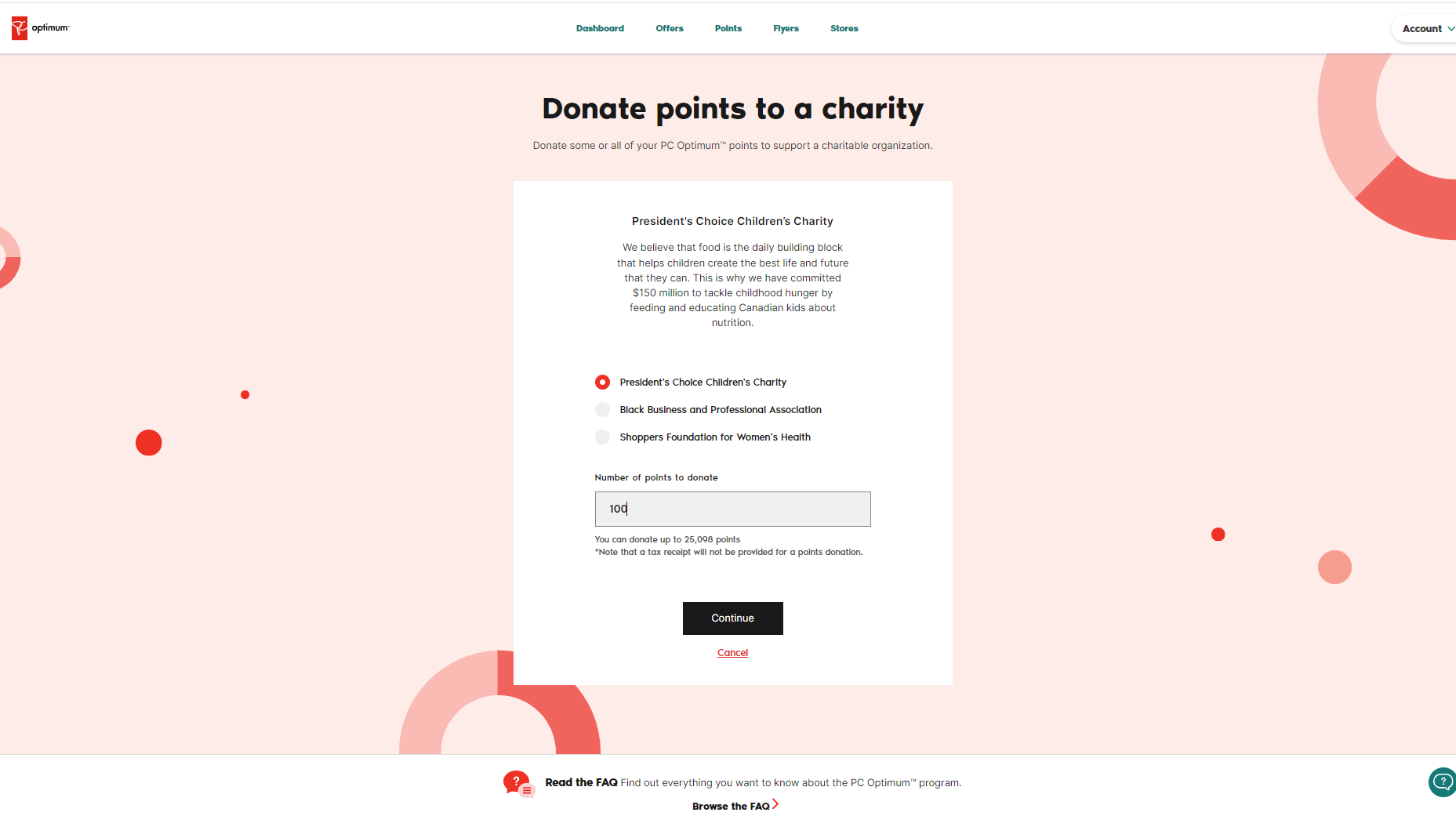 How to Donate Points on PCOptimum.ca
