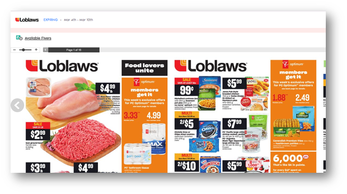 How do I view my local flyer or store from my PC Optimum™ account?