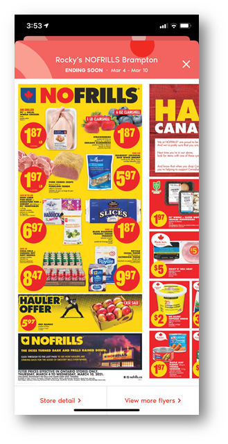 How do I view my local flyer or store from my PC Optimum™ account?