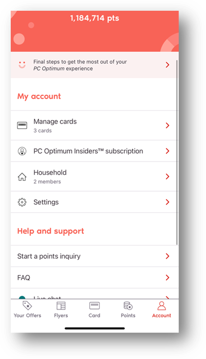 How to Add a Card on the PC Optimum App