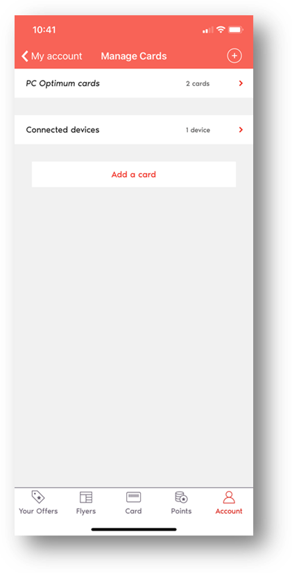 How to Add a Card on the PC Optimum App