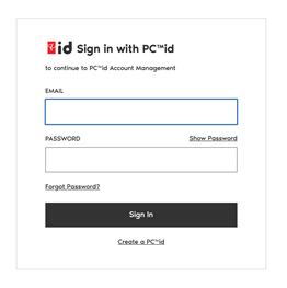 Updating your PC™id password on the PC Optimum App