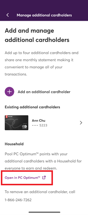 How to Create a Household on PCOptimum.ca