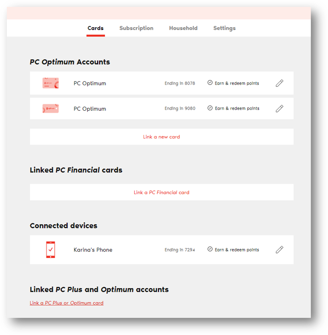 How to Add a Card on PCOptimum.ca