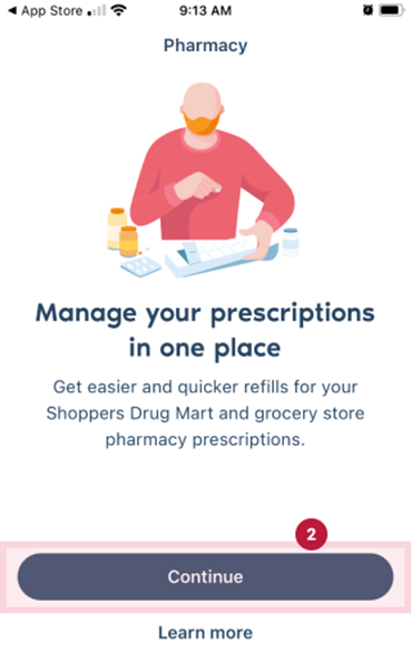 Create a Prescription Management account in the 𝘗𝘊 𝘏𝘦𝘢𝘭𝘵𝘩 app