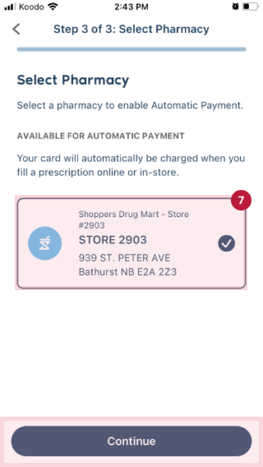 Pay for a Shoppers Drug Mart® prescription in the 𝘗𝘊 𝘏𝘦𝘢𝘭𝘵𝘩 app