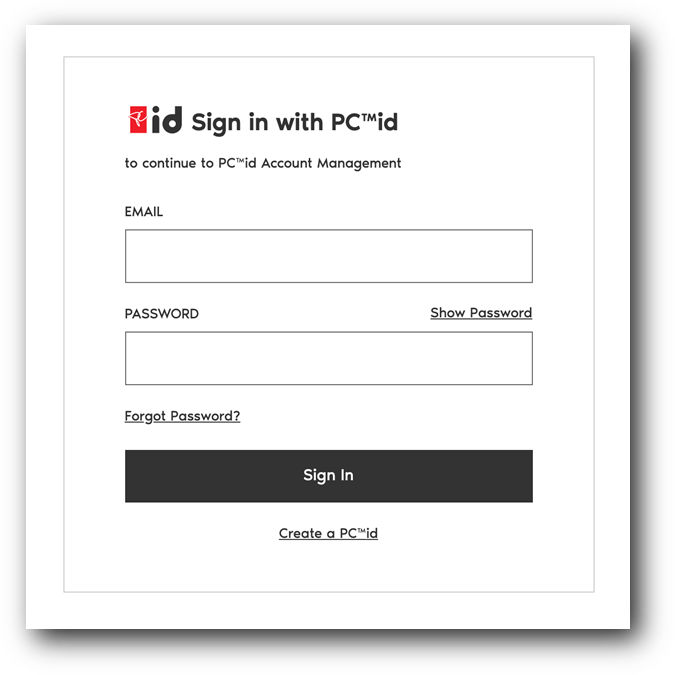 Updating your PC™id email