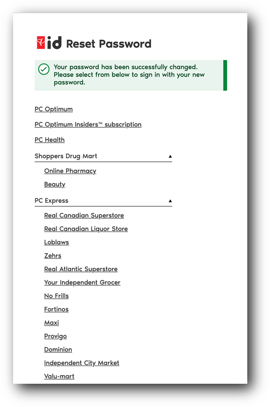 Updating your PC™id password