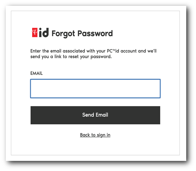 How do I reset my PC™ id password?