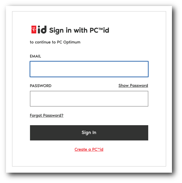 How do I reset my PC™ id password?